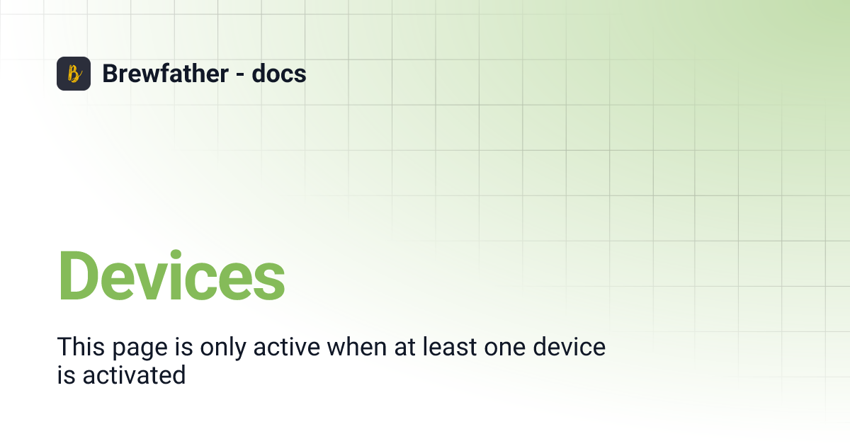 Devices | Brewfather - docs