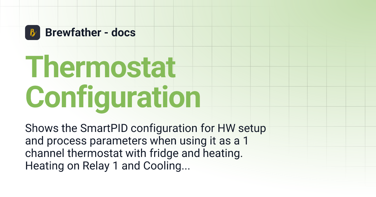 Thermostat Configuration | Brewfather - docs