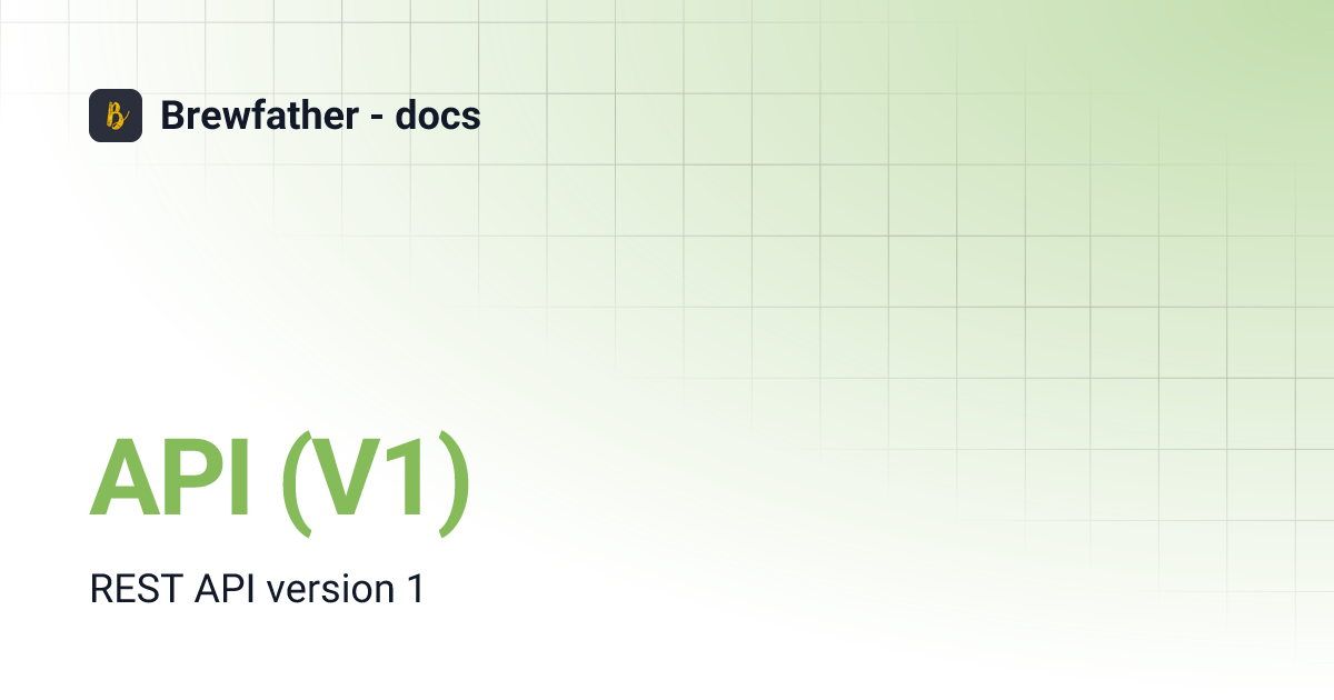 API (V1) | Brewfather - docs