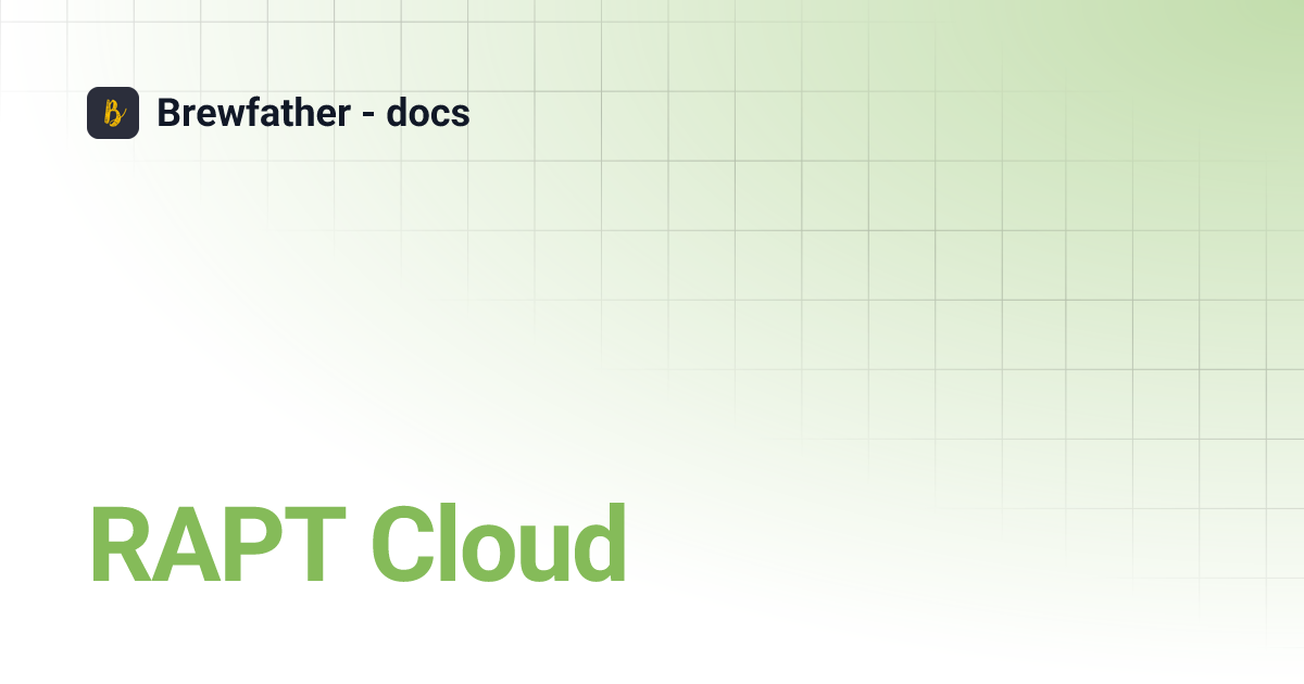 RAPT Cloud | Brewfather - docs
